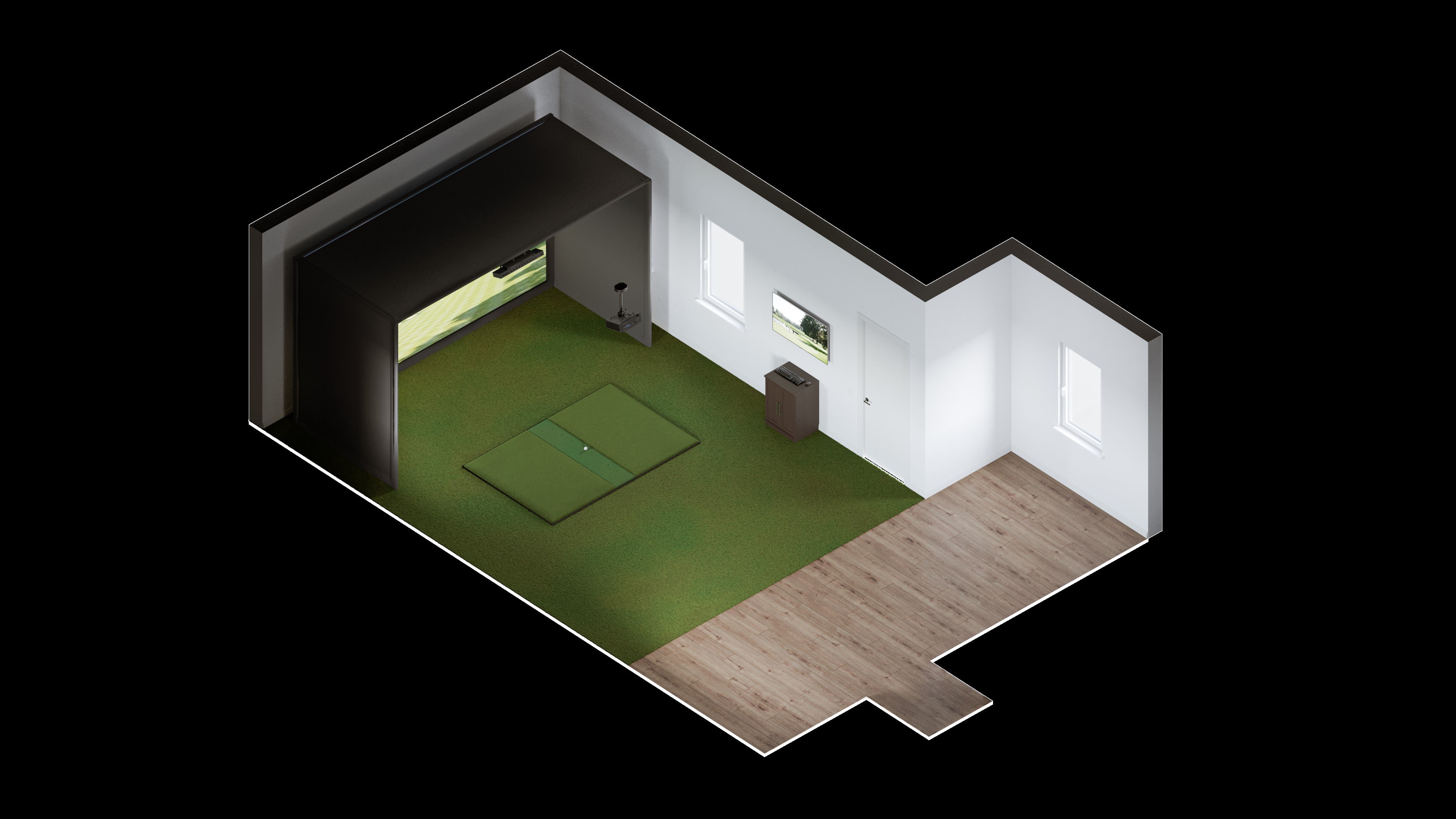 Golf Simulator Room - Design Ideas - Carl's Place